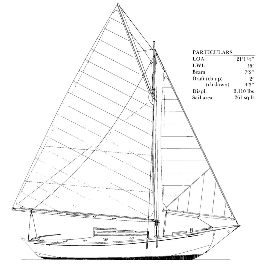 21'1" Zimmer Gaff Sloop Design | Small Boats