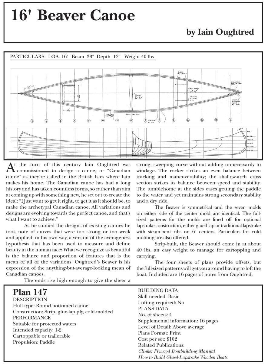 16′ Beaver Canoe Design | Small Boats Nation