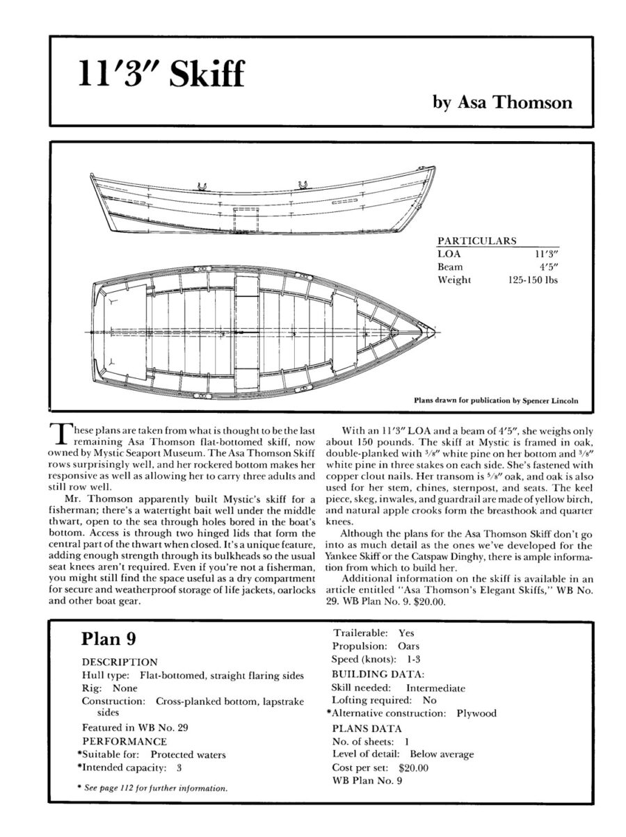11′ 3″ Asa Thomson Skiff Design | Small Boats